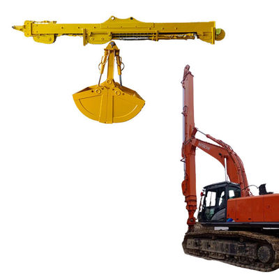 BS900E Excavator Mounted Telescopic Arm 3 Sections For Digging Deep ...