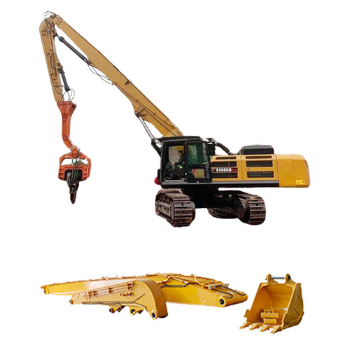 Q355B Vibratory Pile Driver Boom Arm For Excavators Efficient Piling ...