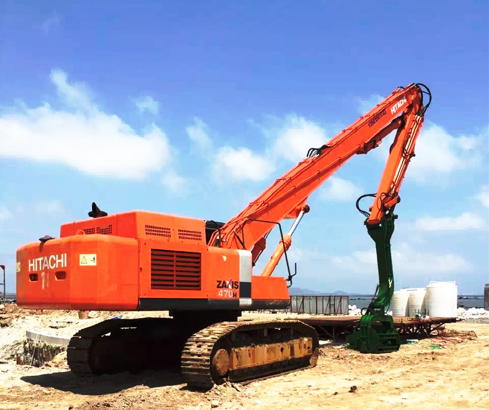 Q355B Material Long Reach Boom Arm For Excavator vibratory pile driver