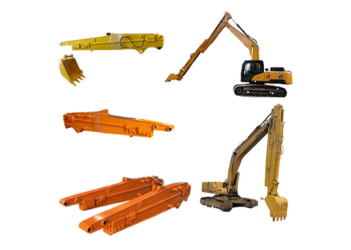 Yellow Orange Color Excavator Telescopic Boom Sliding Arm For Digging ...