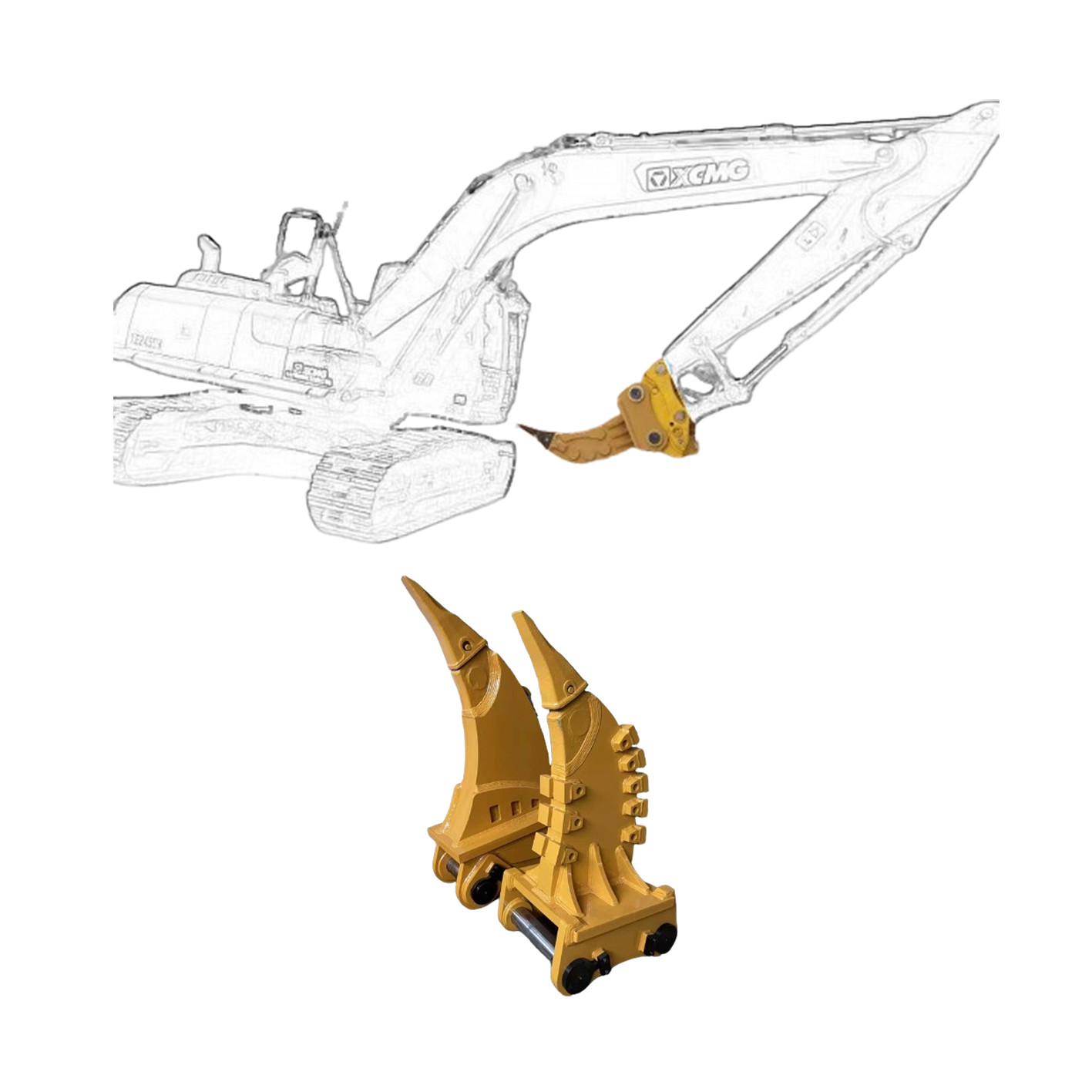 Heavy Duty Excavator Rock Ripper Excavator Ripper Attachment For JCB ...